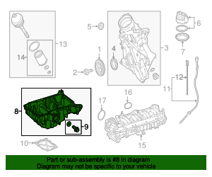 264-010-27-00 - Engine Oil Pan 2019-2023 Mercedes-Benz ...