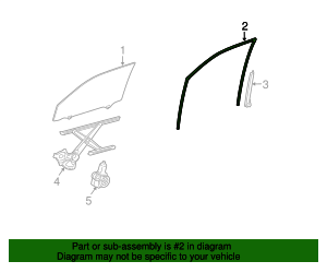 2010-2024 Toyota 4Runner Glass Run Window Weather Strip, Toyota 4Runner ...