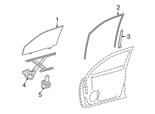 2010-2024 Toyota 4Runner Glass Run Window Weather Strip, Toyota 4Runner ...