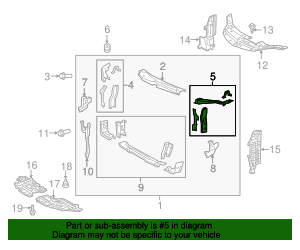 53203-06230 - Upper Support 2015-2017 Toyota Camry | Fred Haas Toyota Parts