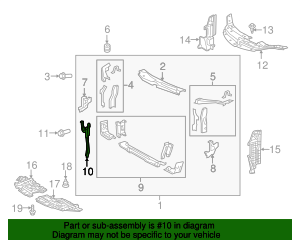 2015-2017 Toyota Camry Latch Support 53208-06150 | Toyota Parts Express