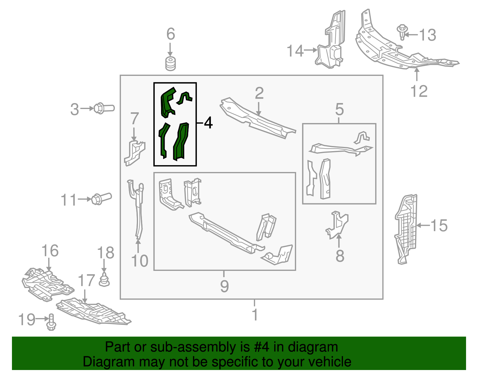 Genuine Toyota Upper Support part# 53202-06190 for 2015-2017 Toyota ...