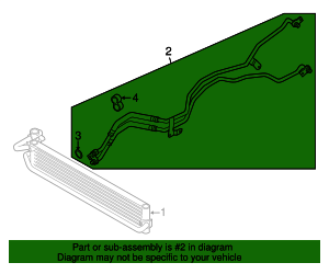 2015-2017 Volkswagen Touareg Automatic Transmission Oil Cooler Hose ...