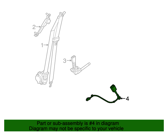 2015-2019 Hyundai Sonata Seat Belt Receptacle 88840-C2000-TRY ...