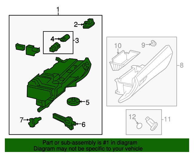 204-680-03-10 - Glove Box 2012-2014 Mercedes-Benz | Mercedes-Benz USA Parts