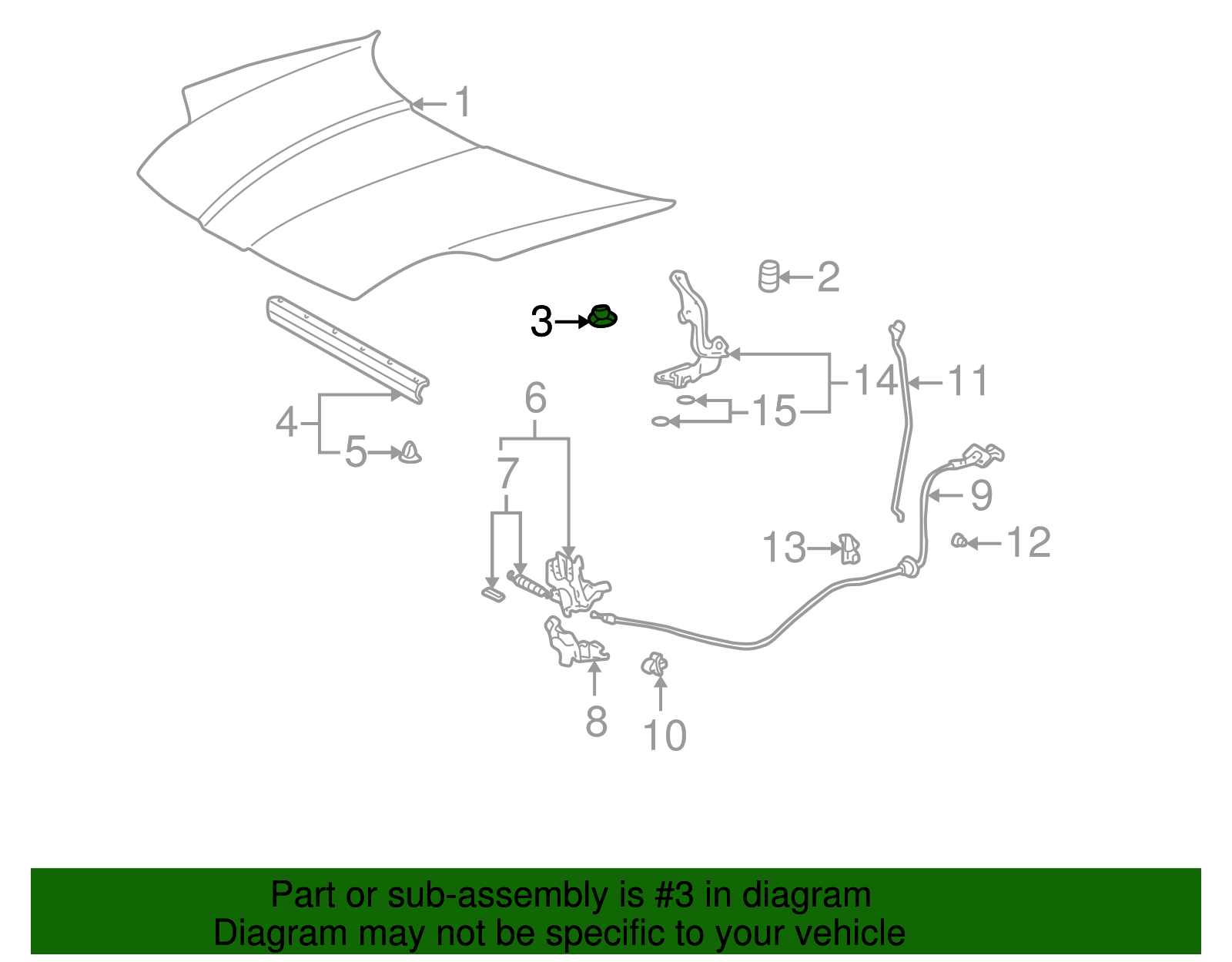 Genuine Toyota Hood Plug part# 90950-01444 for 2000-2005 Toyota MR2 ...