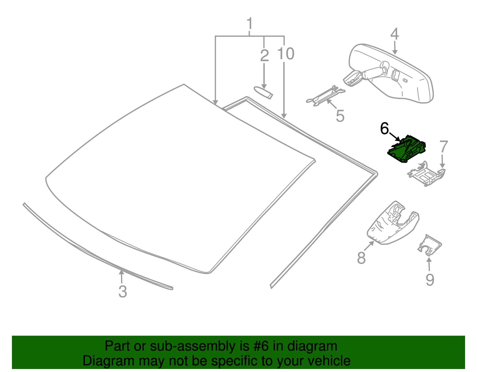 Genuine Toyota Lane Departure System Camera part# 8646C-02011 for 2017 ...