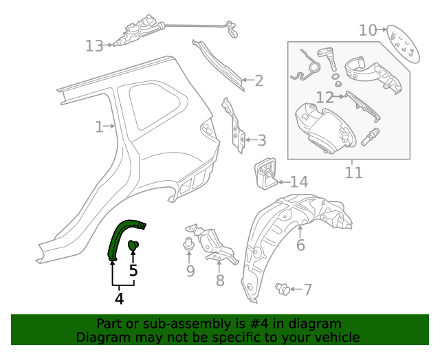 63526SJ000 - Weatherstrip - 2019-2021 Subaru Forester | World OEM Parts ...
