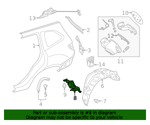 2022-2024 Subaru Forester Mud Guard 96072SJ040 | OEM Parts Online