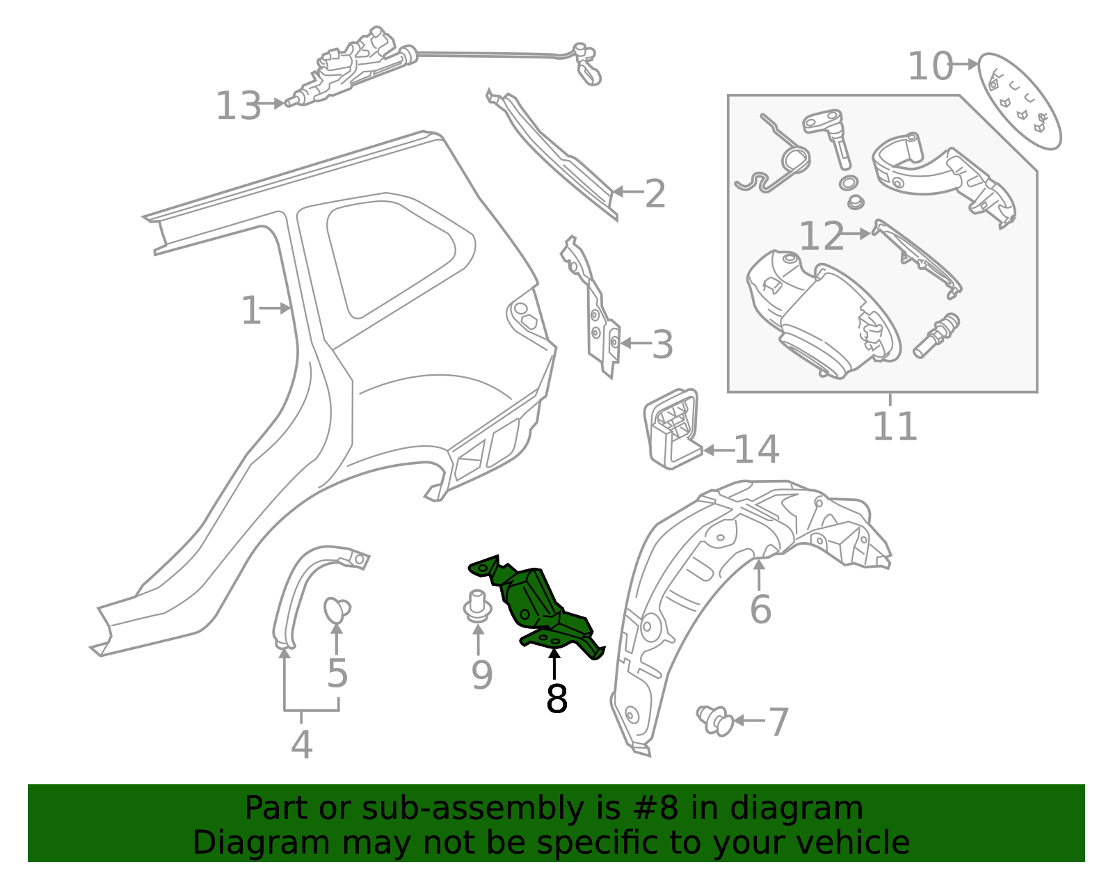 2019-2021 Subaru Forester Deflector 96072SJ020 | Subaru Parts Store