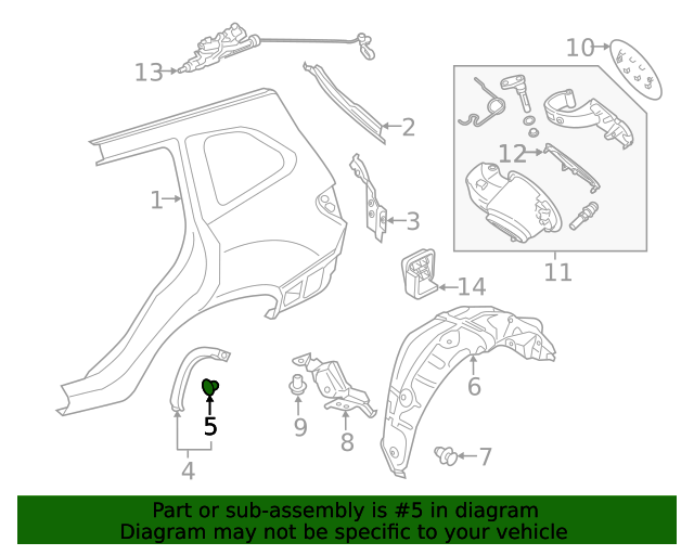 2009-2024 Subaru Weatherstrip Clip 909120049 | Subaru Parts Store