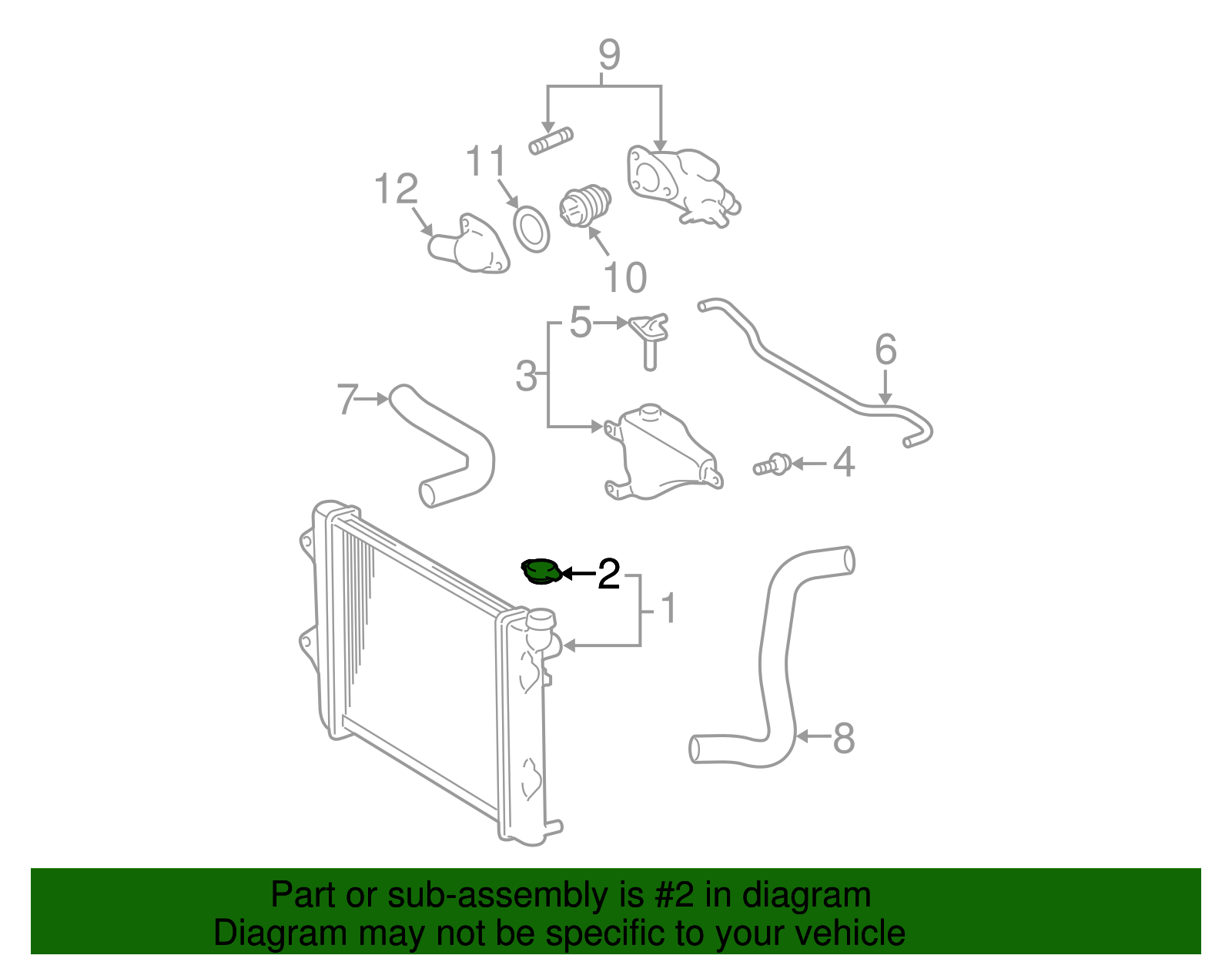 2003-2021 Toyota 2003-2021 Toyota - Radiator Cap 16401-17010 | Sparks Parts