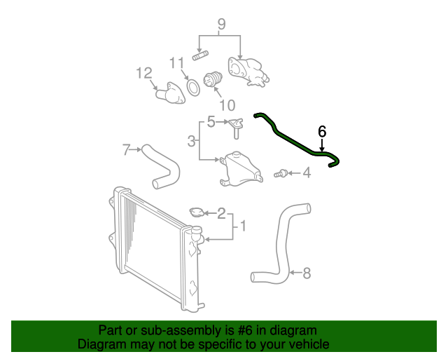 2003-2009 Toyota 4Runner Overflow Hose 16567-38040 | OEM Parts Online