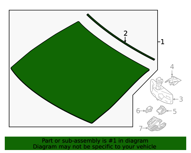 257-670-95-00 - Windshield 2019-2023 Mercedes-Benz | AutoNation Parts