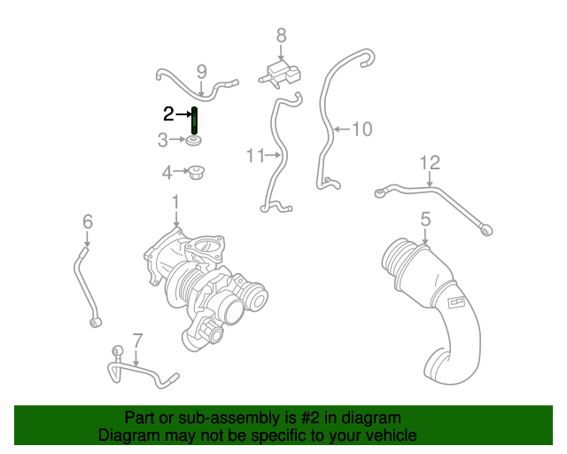 2009-2016 Volvo Turbocharger Stud 30640522 | TascaParts.com