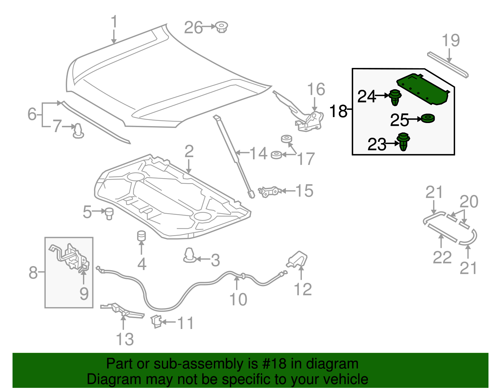 76181-35080 - 2019-2024 Toyota 4Runner - Hood Scoop | Conicelli Toyota