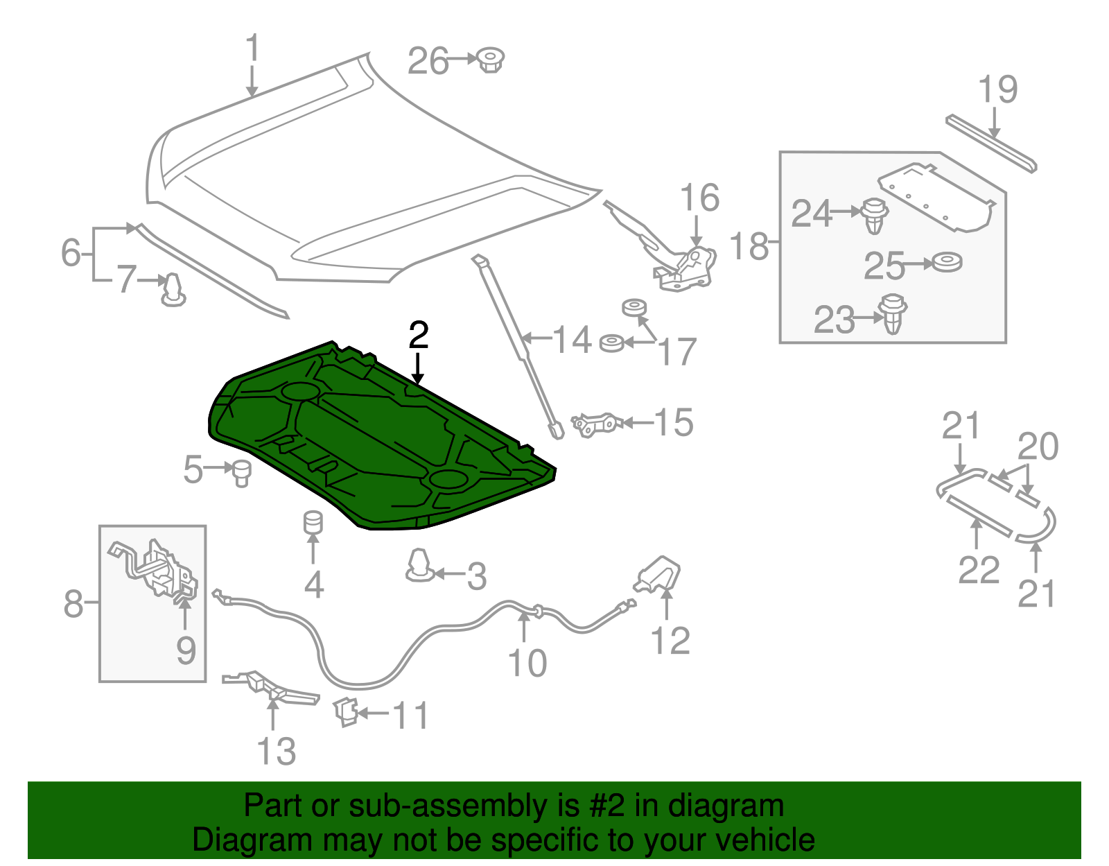 2010-2024 Toyota 4Runner Hood Insulation Pad 53341-35161 | OEM Parts Online