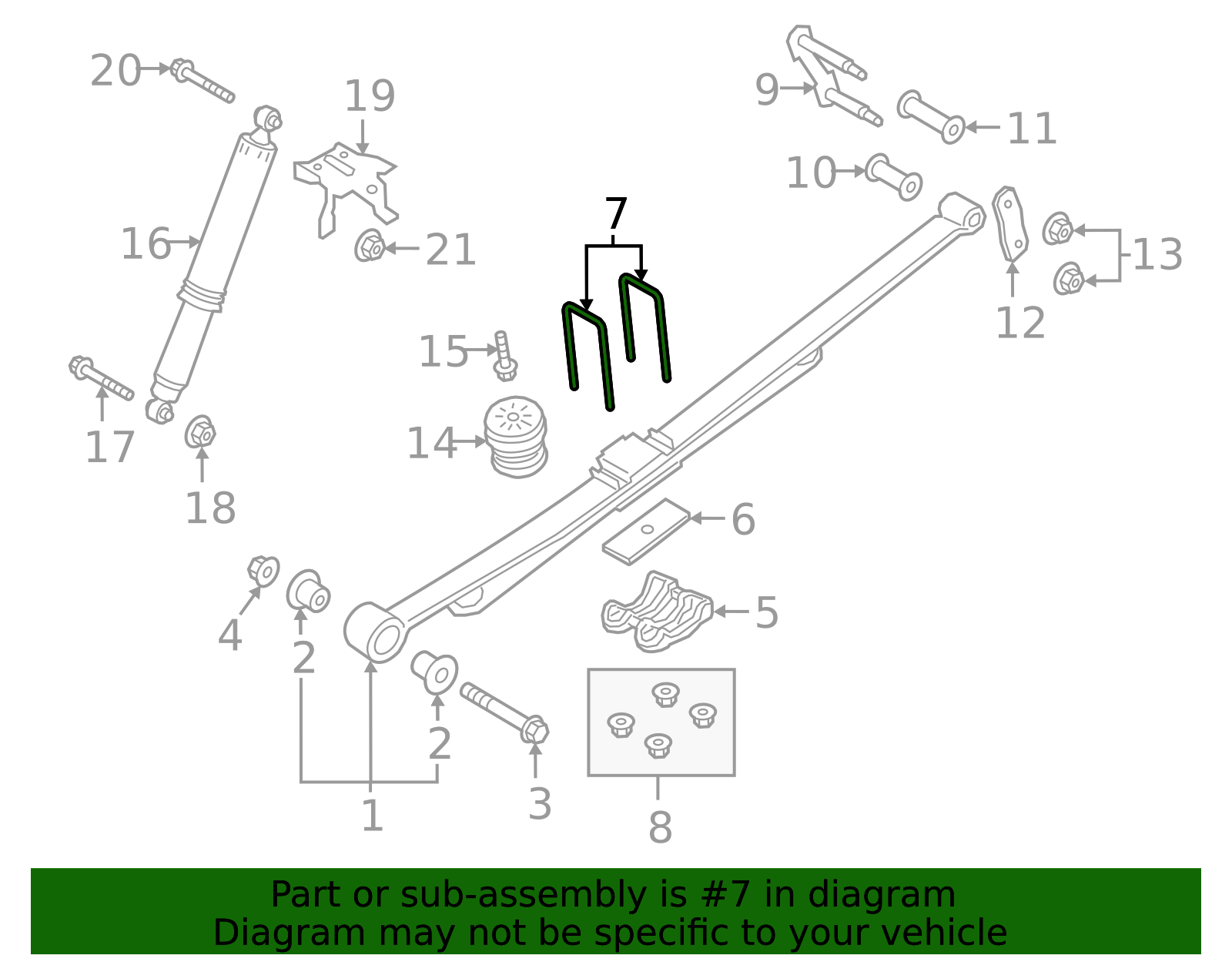 KB3Z-5705-A - 2019-2023 Ford Ranger - U-Bolt | My Ford Parts
