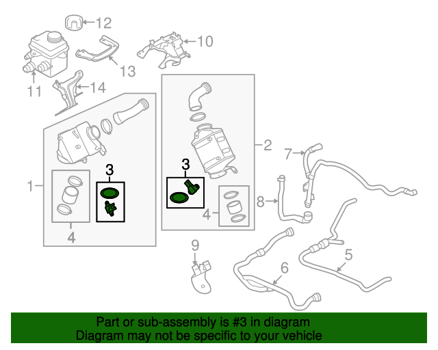 13627585494 - 2010-2014 BMW Pressure Sensor (13-62-7-585-494) | BMW of ...