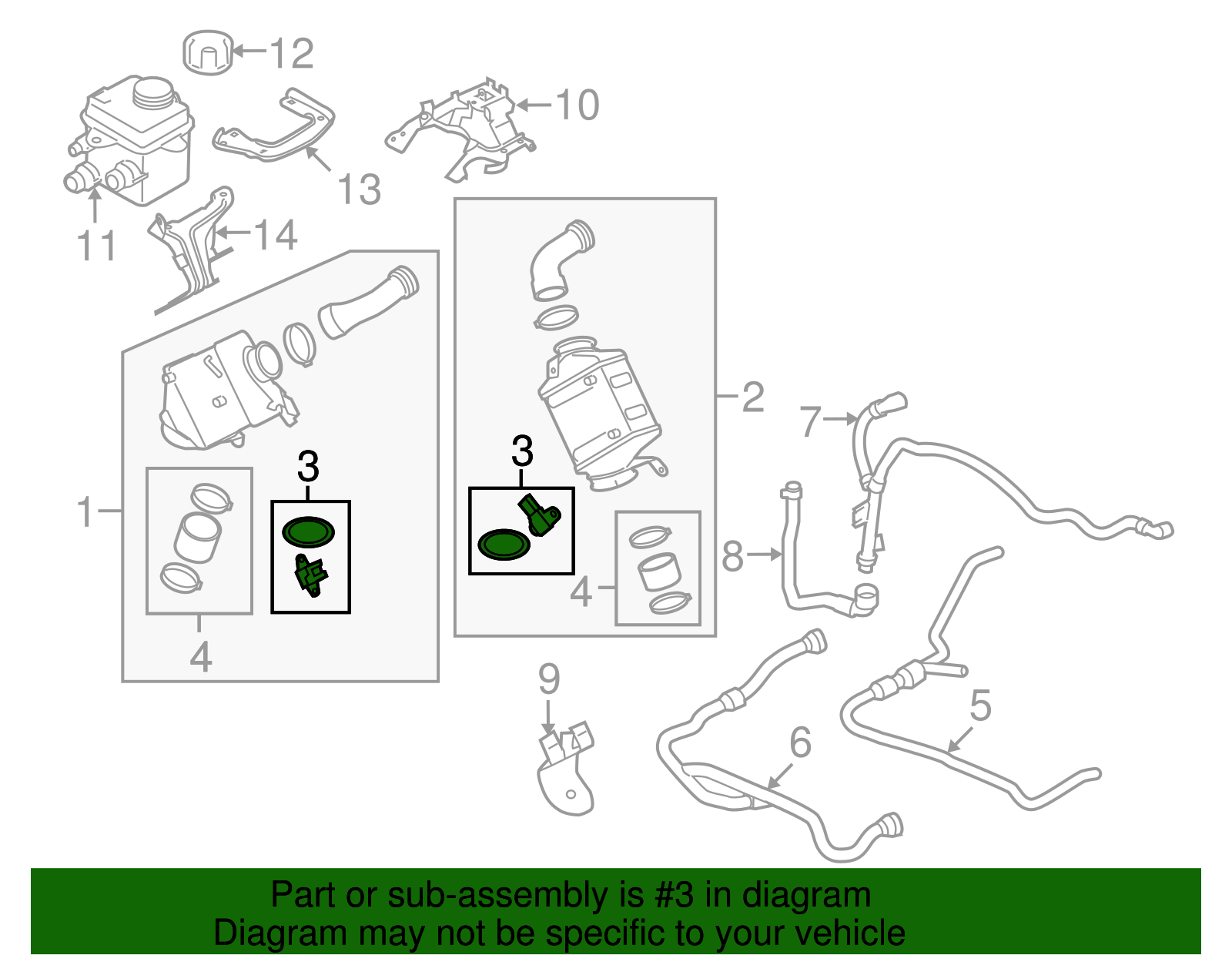 13627585494 - 2010-2014 BMW Pressure Sensor (13-62-7-585-494) | BMW of ...