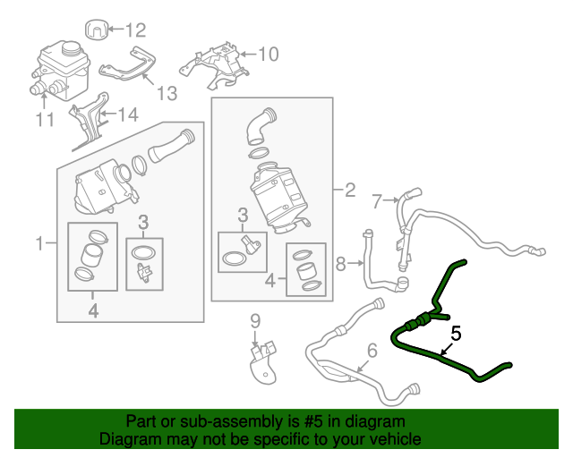 17-12-7-589-733 - Coolant Hose - 2010-2014 BMW | Buy BMW Parts Now