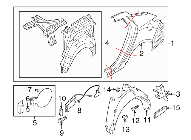69510-2T000 - Fuel Door 2011-2016 Kia Optima | Kia.Parts Store