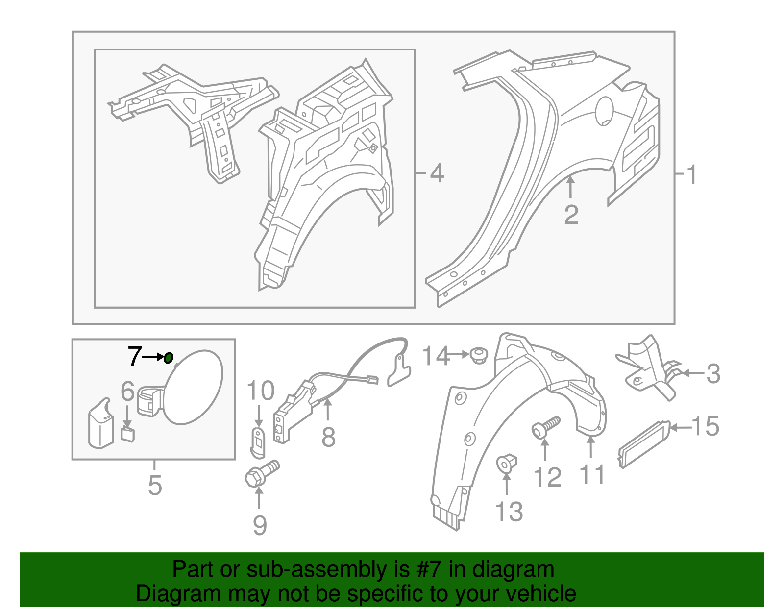 87551-3K000 - Fuel Door Bumper 2009-2024 Kia | Kia.Parts Store