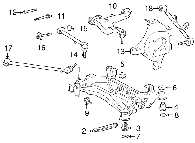 2003-2006 Lexus LS430 Rear Lateral Arm 48730-50070 | Lexus of Pembroke ...