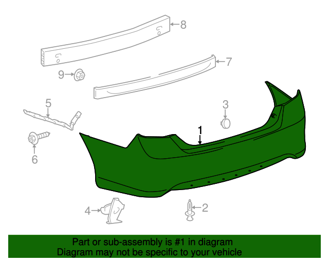 52159-06961 - Cover Rear Bumper Le - 2012-2014 Toyota Camry | Nucar ...