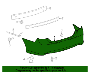 52159-06961 - Cover Rear Bumper Le - 2012-2014 Toyota Camry | OEM ...