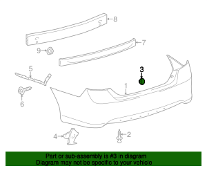 2012-2014 Toyota Camry Bumper Cover Plate 52163-06911 | OEM Parts Online