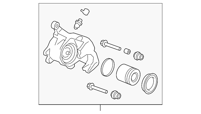 2021-2023 GM Rear Driver Side Disc Brake Caliper without Brake Pads and ...