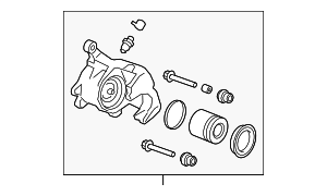 2021-2023 GM Rear Driver Side Disc Brake Caliper without Brake Pads and ...