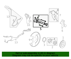 13537061 - Rear Driver Side Disc Brake Caliper without Brake Pads and ...