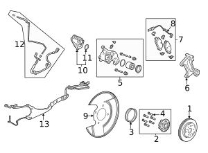 13537061 - Rear Driver Side Disc Brake Caliper without Brake Pads and ...