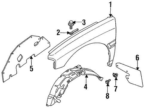 Fender & Components for 1990 Isuzu Amigo | Isuzu Parts Center