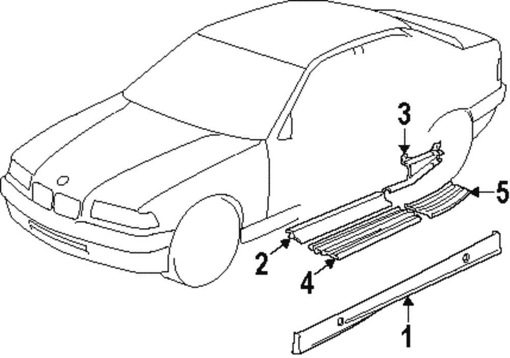 51-71-2-234-188 - 1992-1999 BMW - Rocker Molding | BMWPartsHub