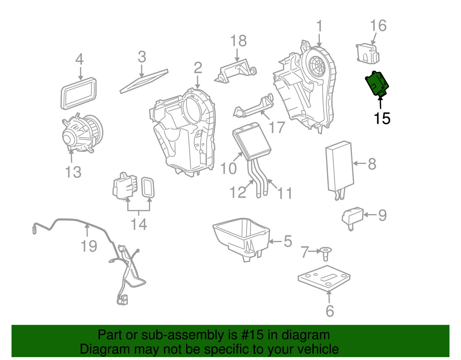 2008-2013 GM Temperature Mode Valve Actuator Assembly 15798229 | OEM ...