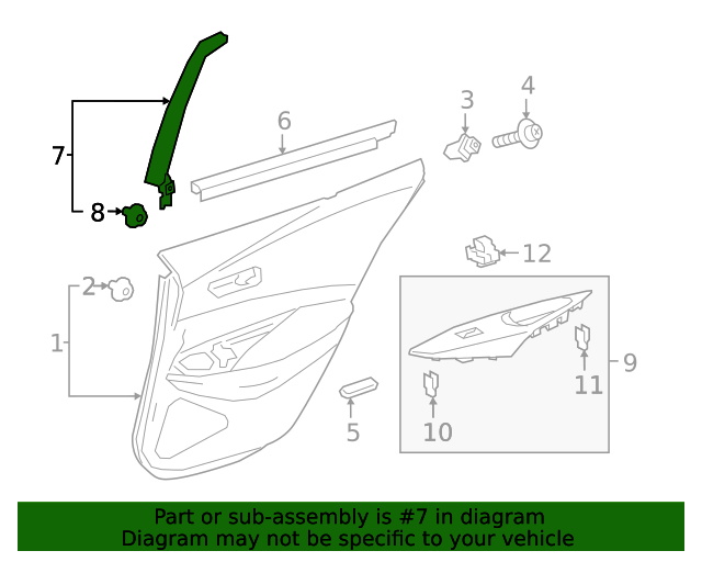 67673-02010 - Frame Molding - 2020-2022 Toyota Corolla | OEM Genuine ...