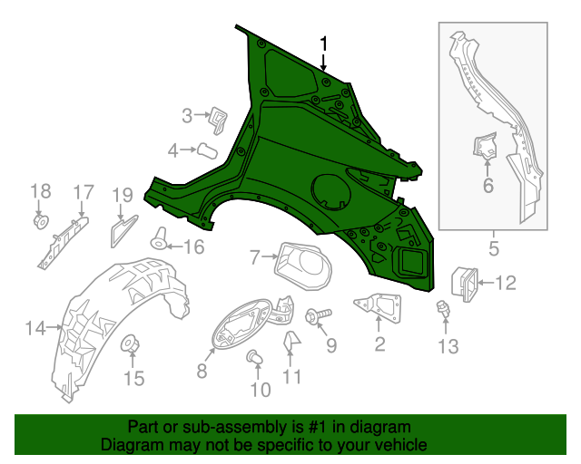 G8112-9UEAA - Quarter Panel 2018-2024 Nissan Murano | Nissan Parts ...