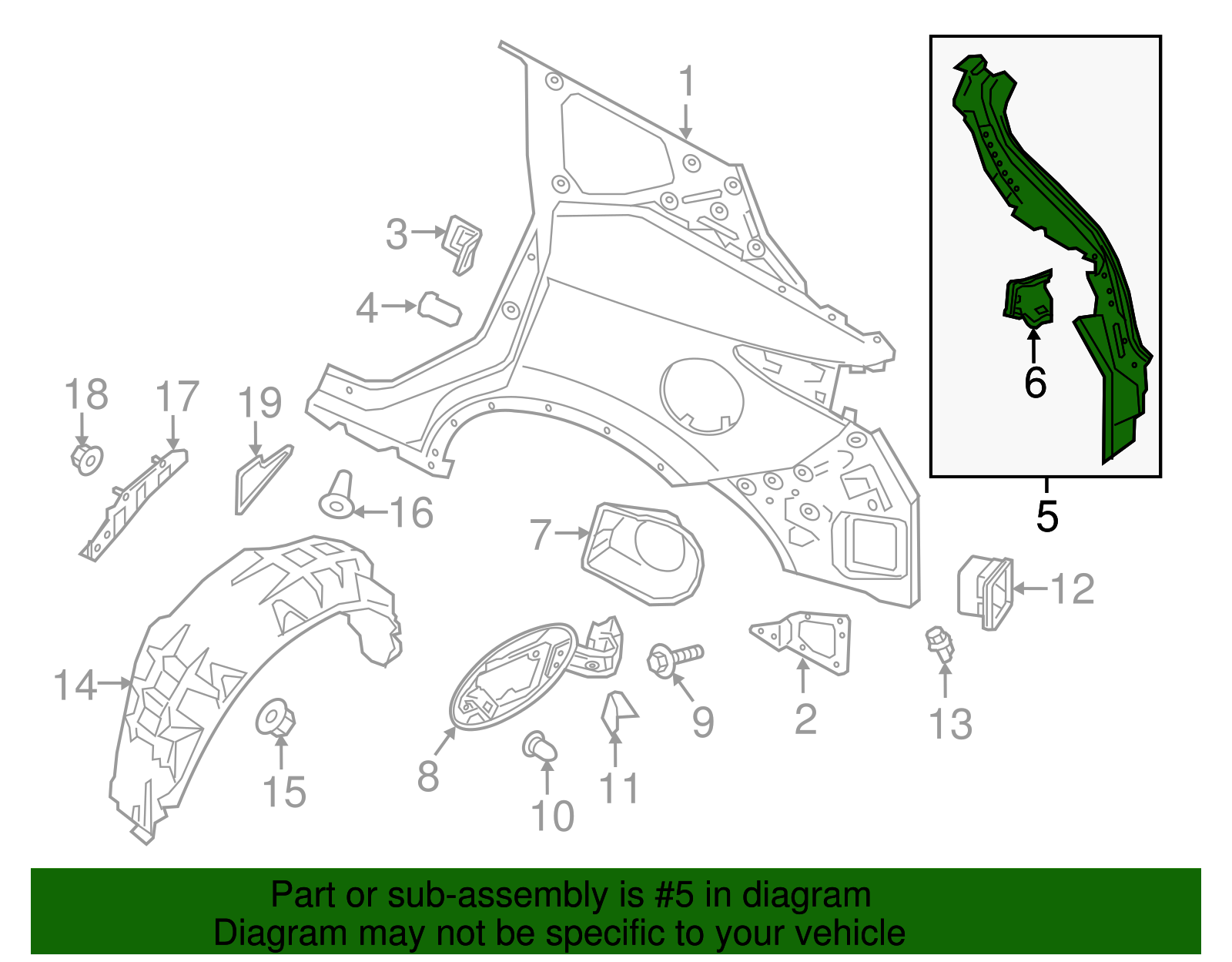 2015-2024 Nissan Murano Rear Pillar G7651-9UAAB | Bill Kay Nissan Parts