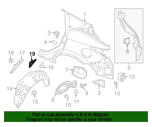 2015-2017 Nissan Murano Closing Plate 78819-5AA0A | QuirkParts