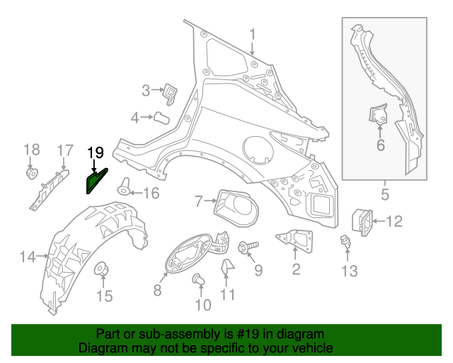 2018-2021 Nissan Murano Closing Plate 78819-9UE0A | OEM Parts Online