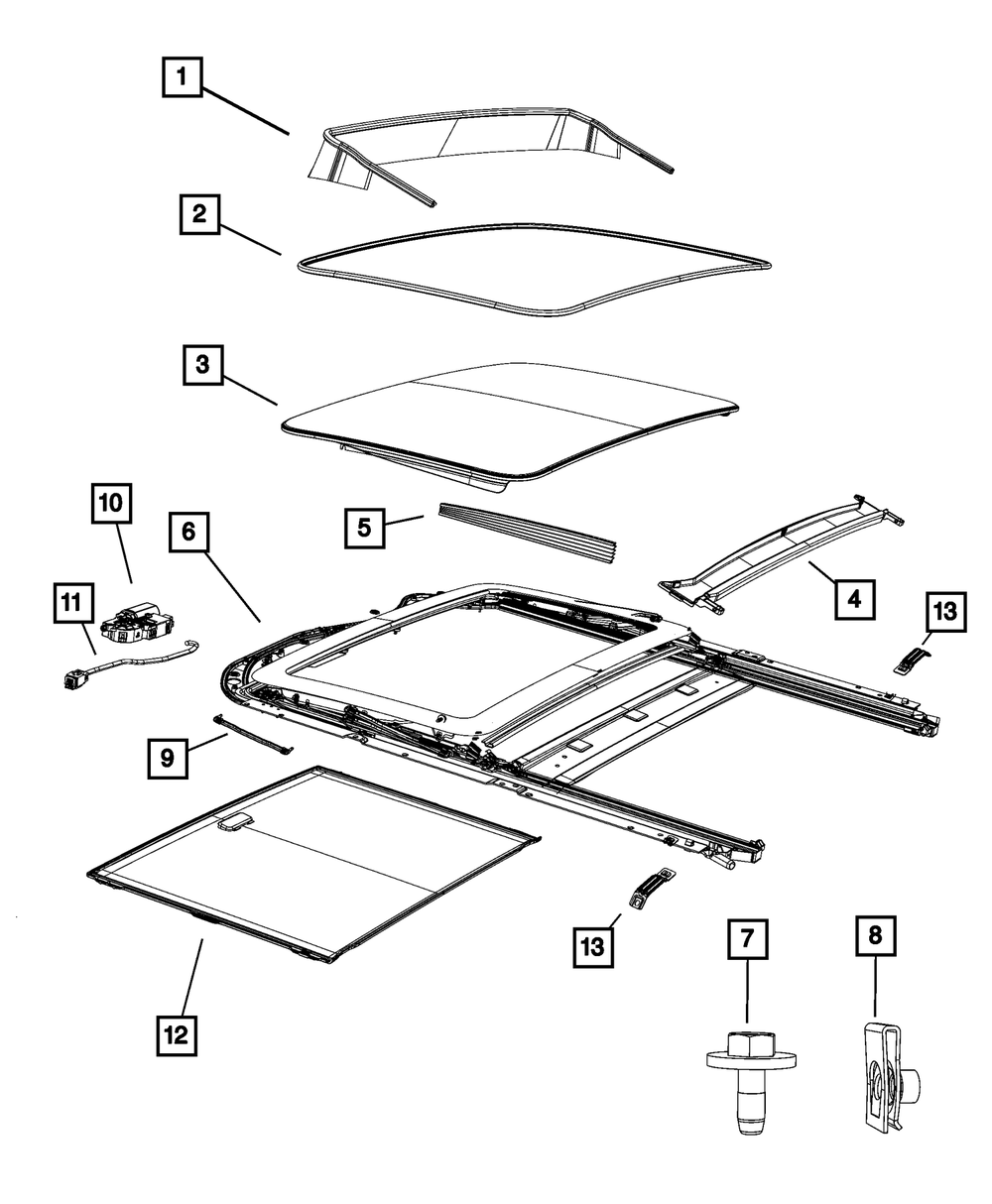 2011-2025 Mopar Sunroof Motor 68082477AE | My Mopar Parts