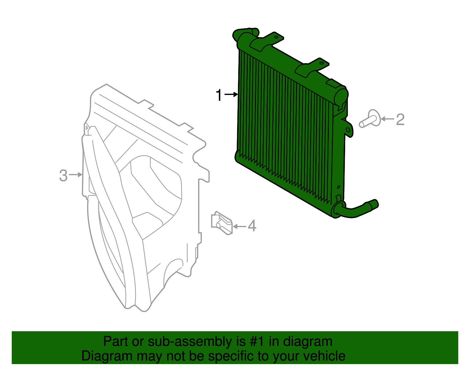 2017-2024 Jaguar F-Pace Radiator T4A37970 | Jaguar Annapolis Parts