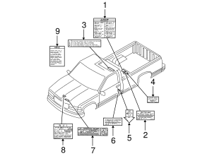 1997-2000 GM Altered Vehicle Certification Label 52368604 GM ...