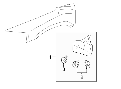 Exterior Trim - Fender for 2008 Mitsubishi Endeavor | Mitsubishi Parts ...