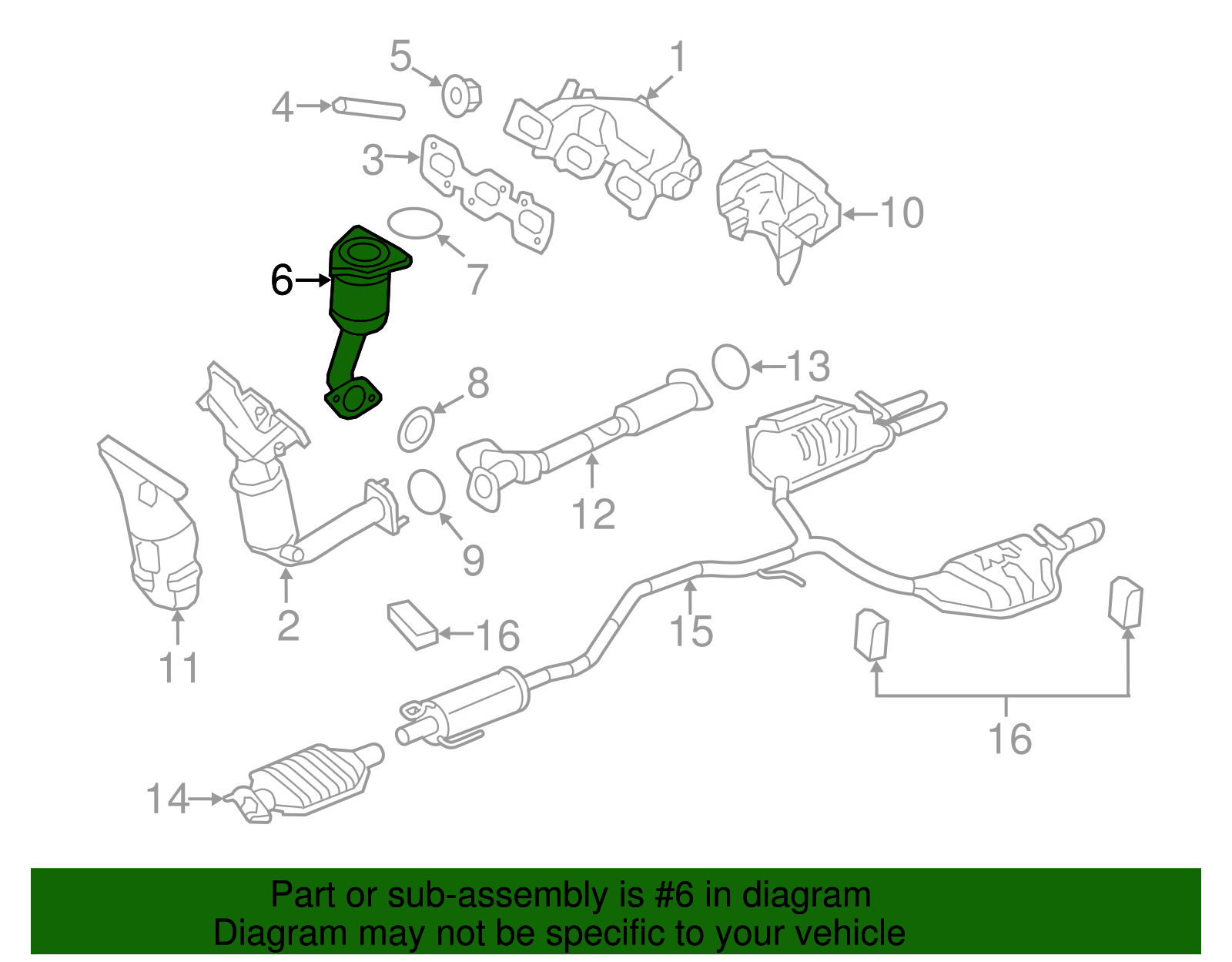 2010-2012 Ford Catalytic Converter AE5Z-5E212-A | Varsity Ford