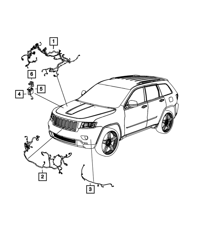 2011 Jeep Grand Cherokee Front End Module Wiring 68023318AK | Mopar Estores