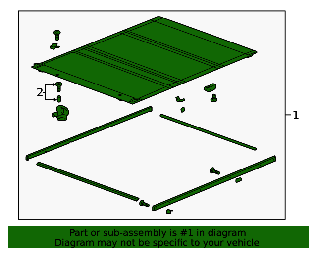 2020-2022 GM Bed Tonneau Cover 19418643 | GMPartsDirect.com